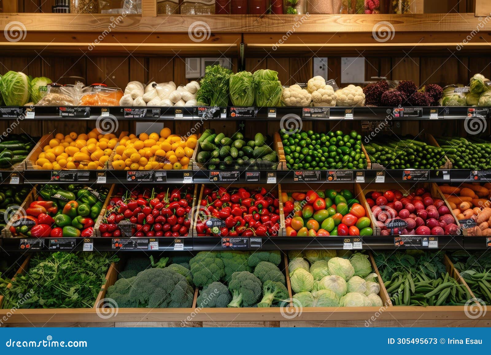 Assorted Fresh Vegetables on a Store Shelf Stock Image - Image of ...