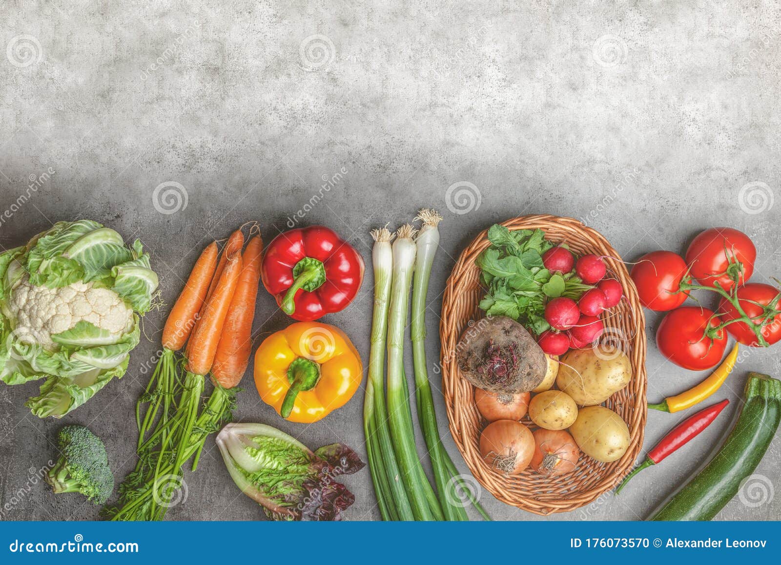 Assorted Fresh Vegetables for Vegetarianism and Healthy Living. Stock ...