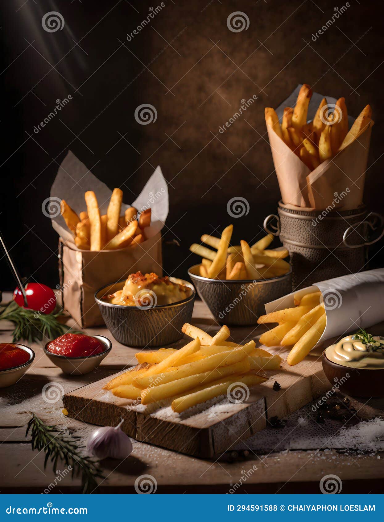 Assorted Fried Chicken, Food Photography Stock Illustration ...