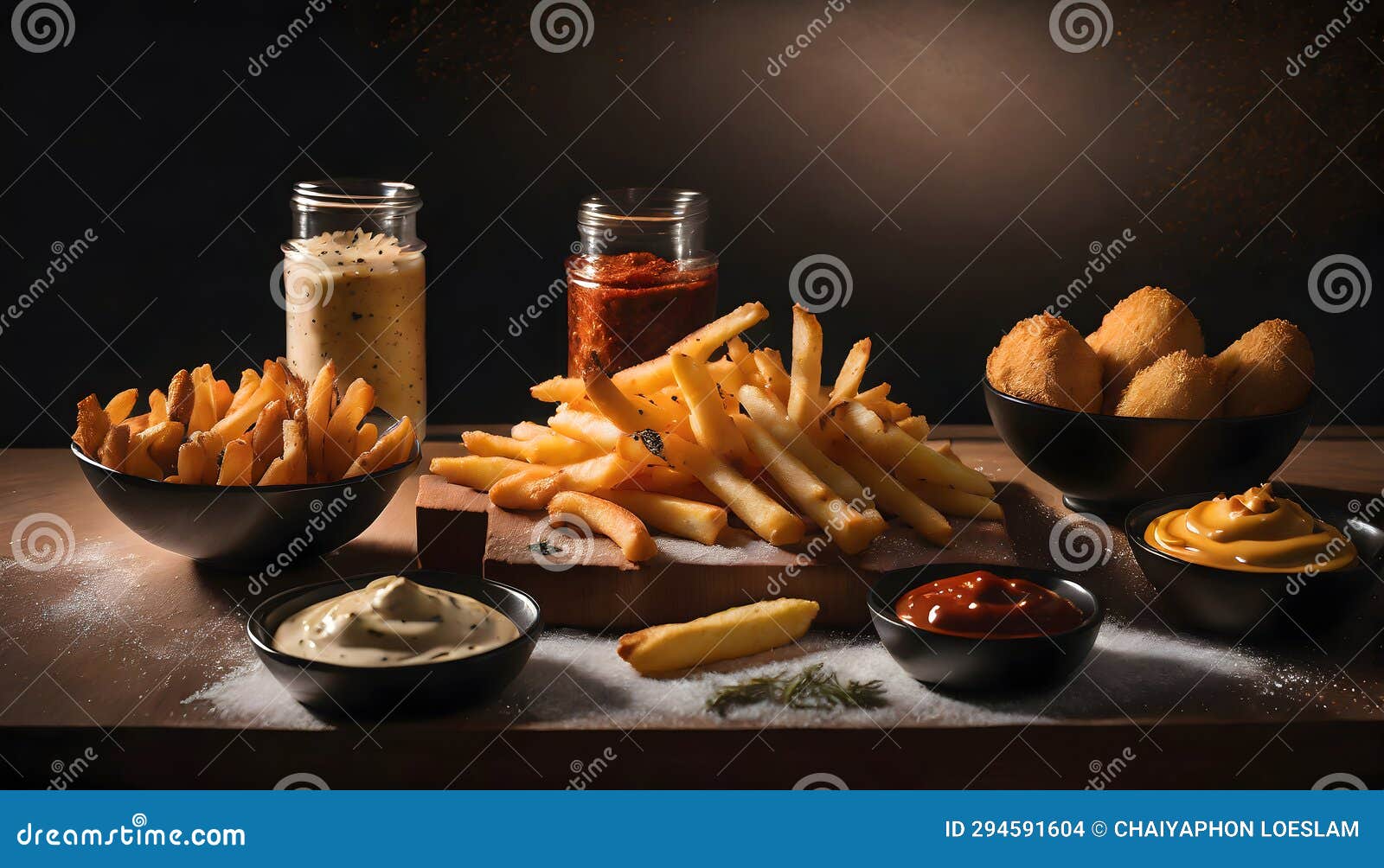 Assorted Fried Chicken, Food Photography Stock Photo - Image of tomato ...