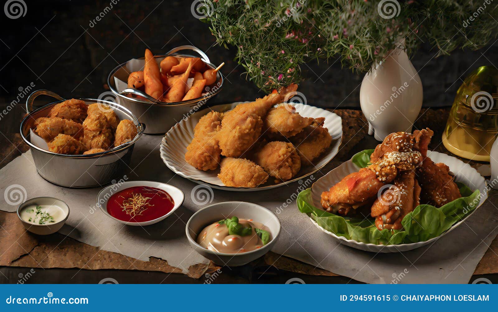 Assorted Fried Chicken, Food Photography Stock Image - Image of ...