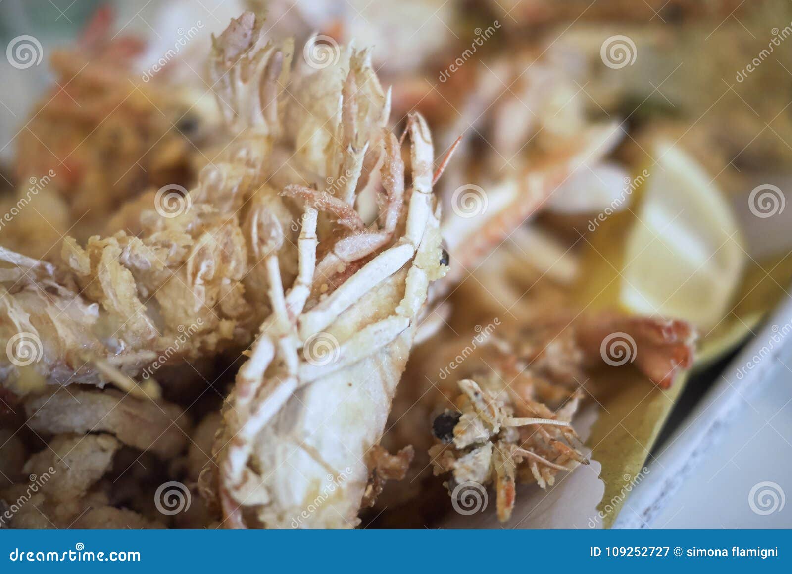 Assorted fried seafood stock image. Image of meal, mixed - 109252727