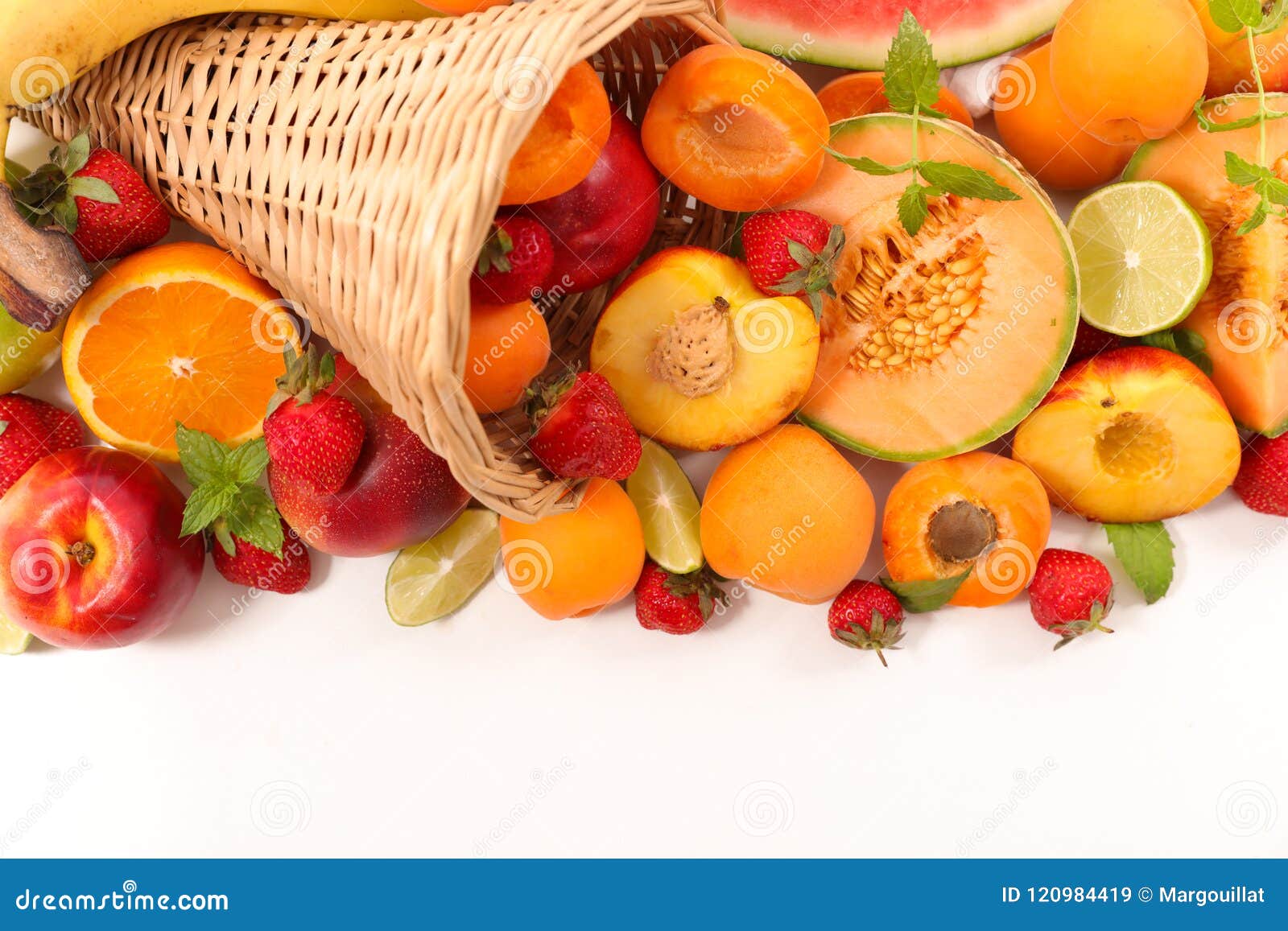 Assorted fruit stock image. Image of fruit, white, fresh - 120984419