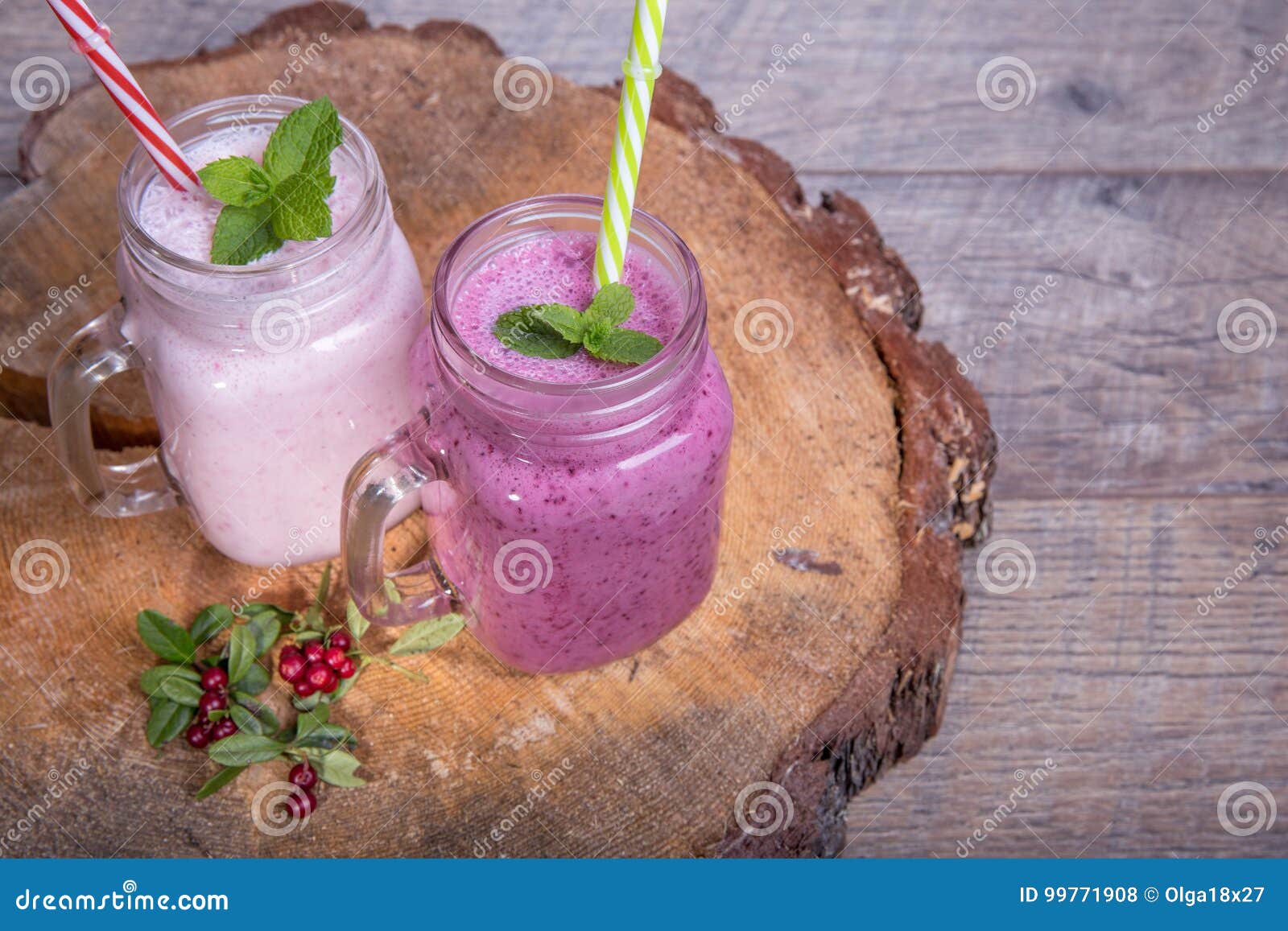 Assorted Fruit or Berry Shakes on White Table. Smoothie Concept Stock ...