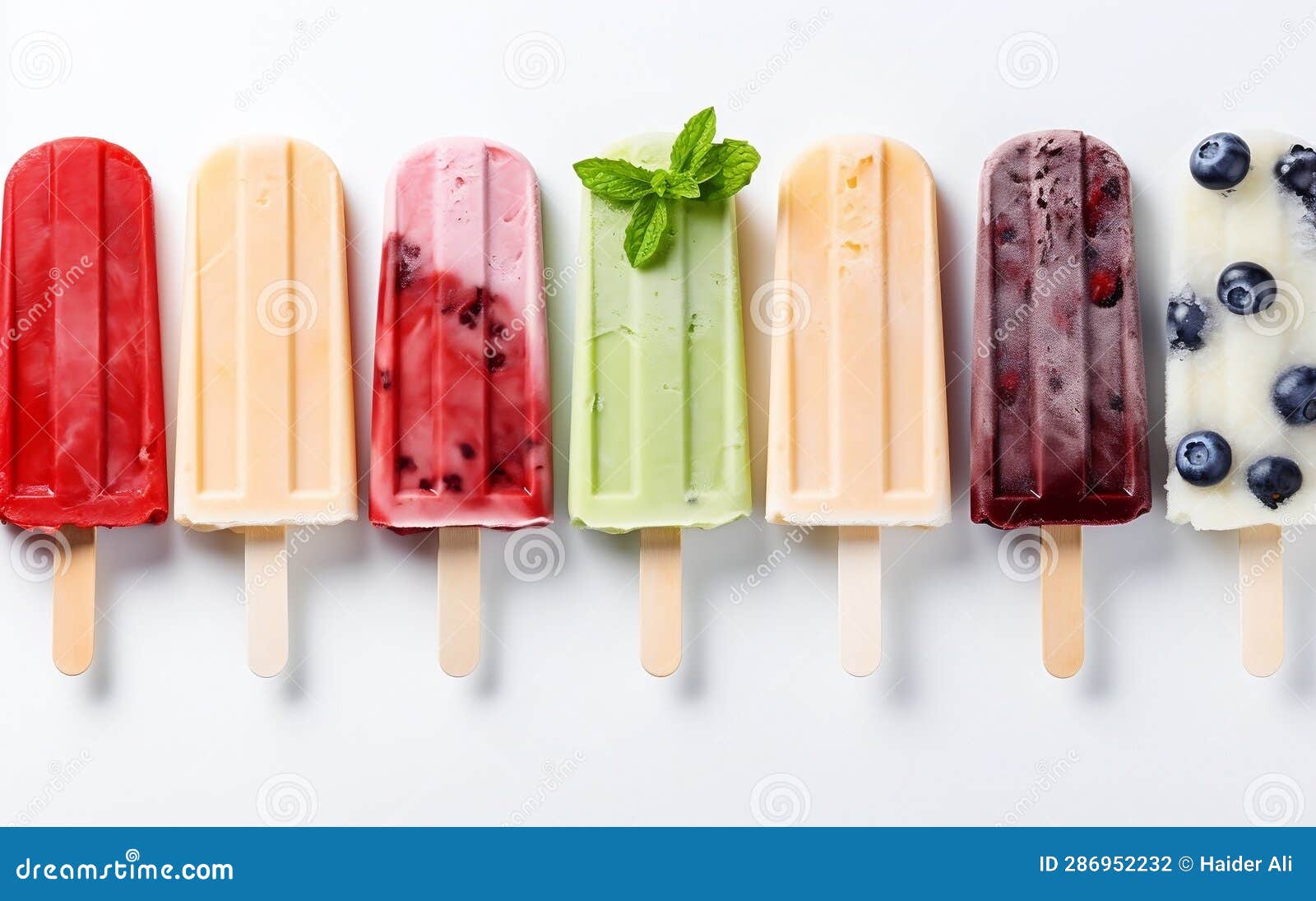 Assorted Fruit Popsicles Collection on Stick. Generative AI Stock ...