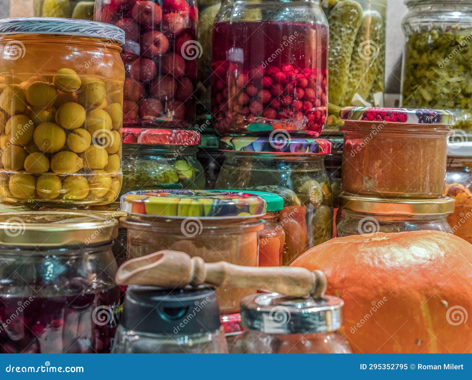 Assorted Fruit and Vegetable Preserves Stock Image - Image of nutrition ...