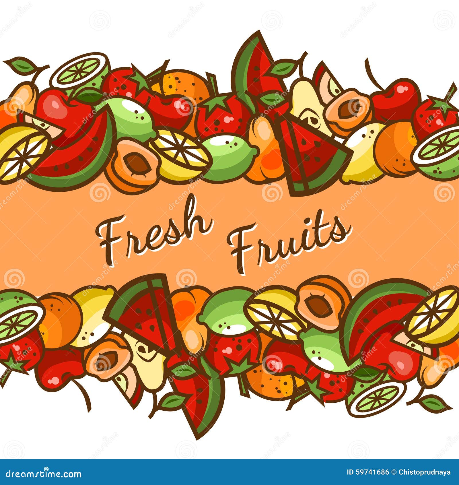 Assorted fruits stock illustration. Illustration of exotic - 59741686