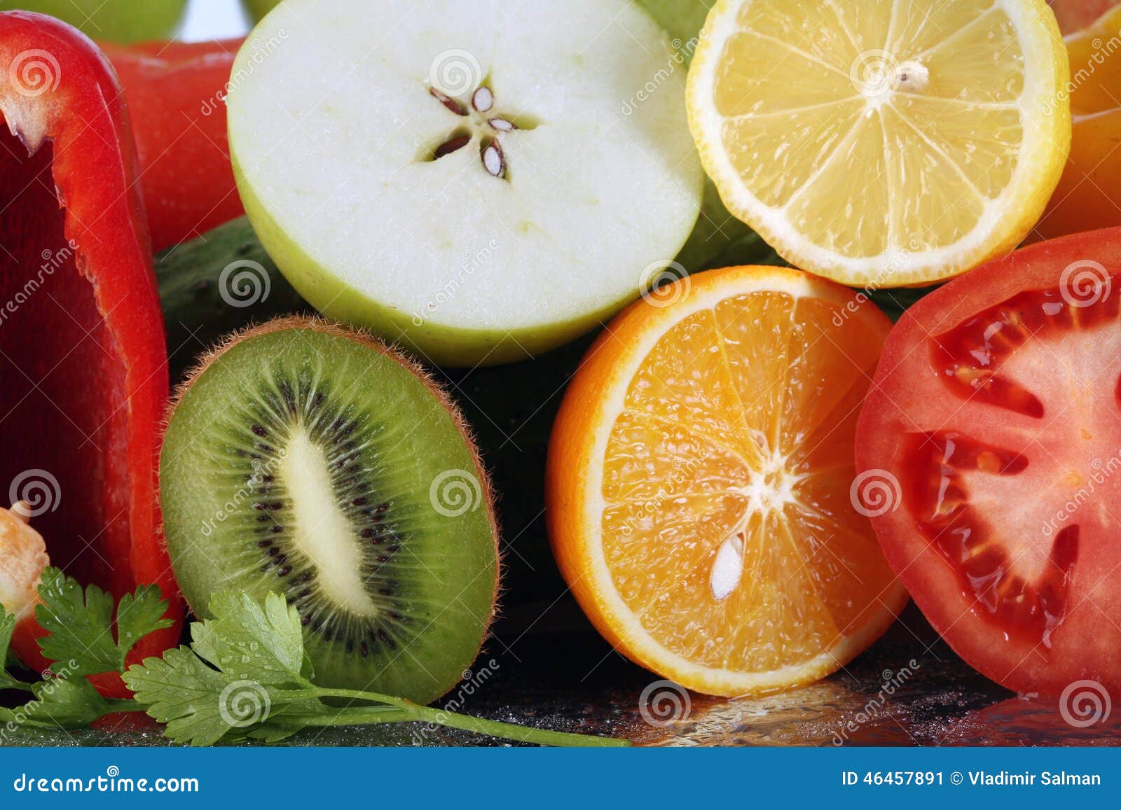 Assorted Fruits and Vegetables Stock Image - Image of green, colorful ...