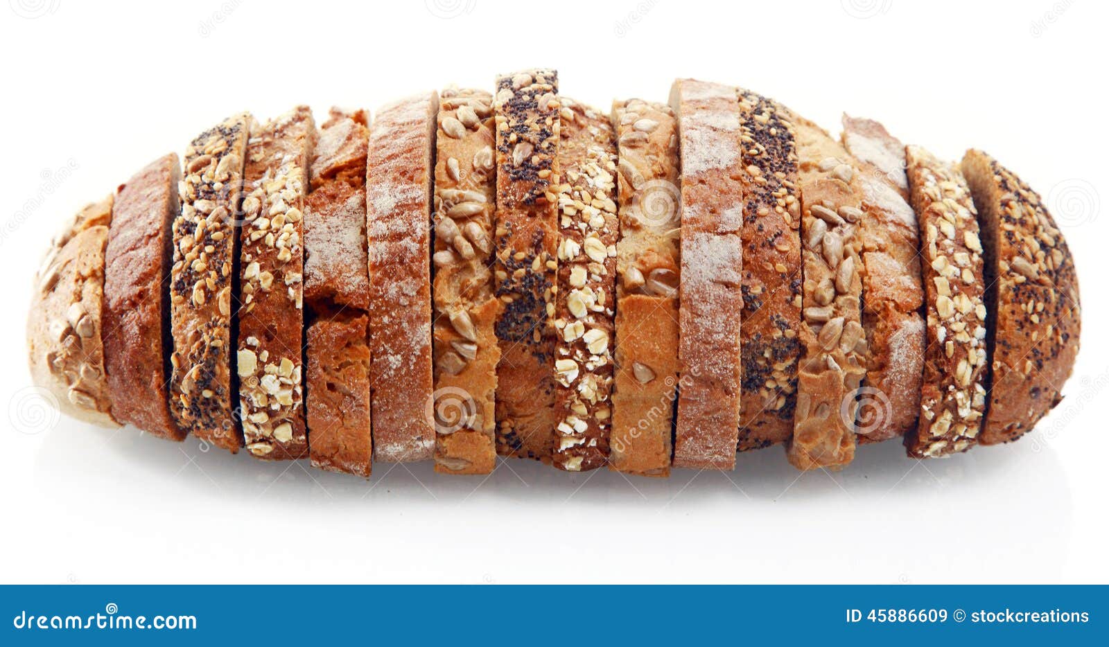 Assorted German Bread Slices Formed As One Stock Image - Image of wheat ...