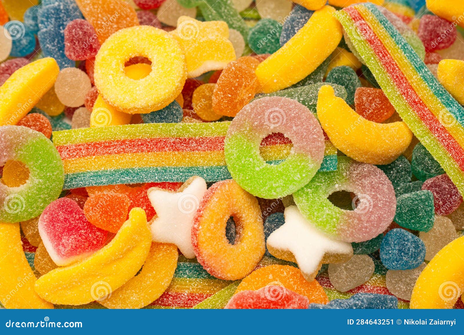 Assorted Gummy Candies. Jelly Sweets Stock Image - Image of sweet ...