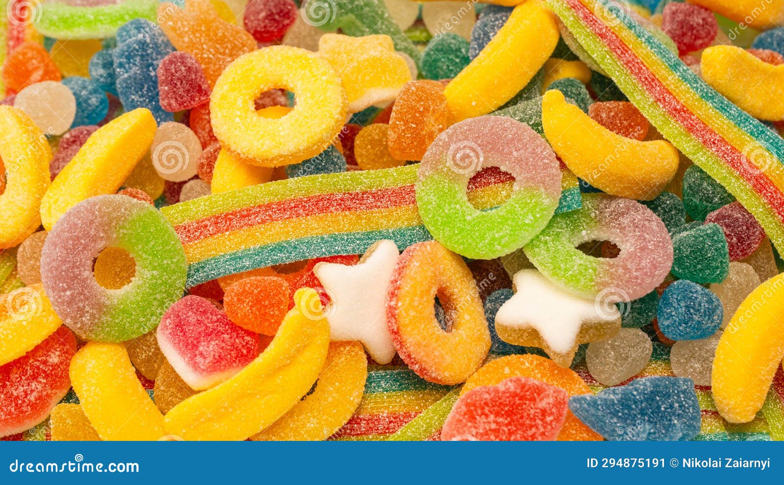 Assorted Gummy Candies. Jelly Sweets Stock Image - Image of pick ...