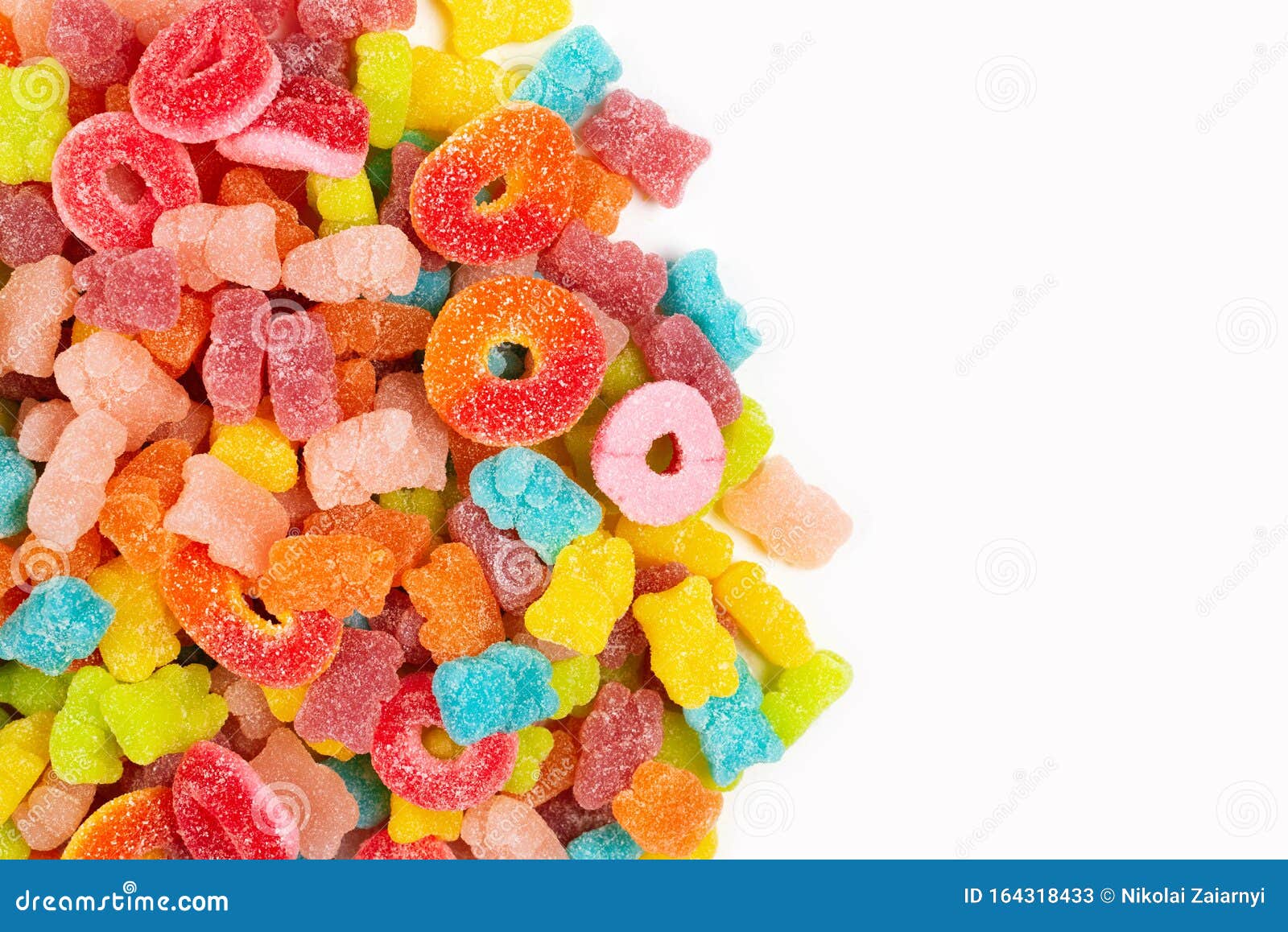 Assorted Gummy Candies. Top View. Jelly Sweets Editorial Stock Photo ...