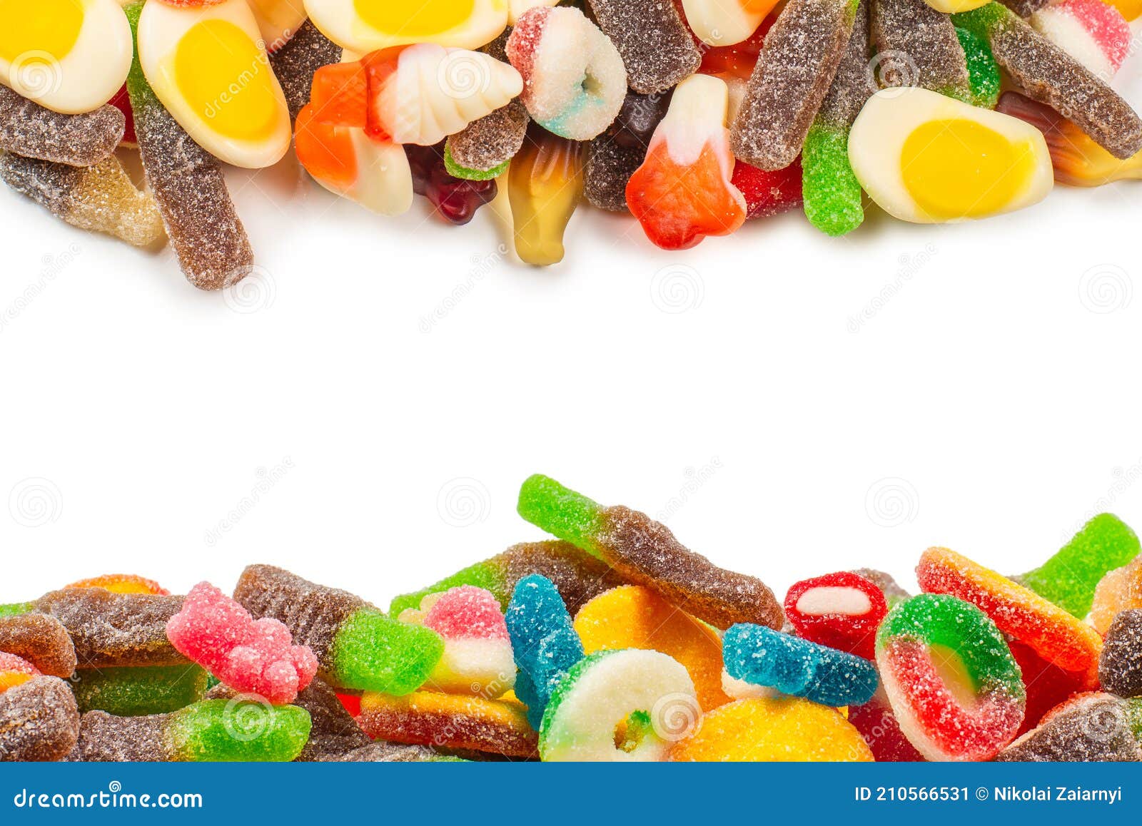 Assorted Gummy Candies. Top View. Jelly Sweets Stock Image - Image of ...