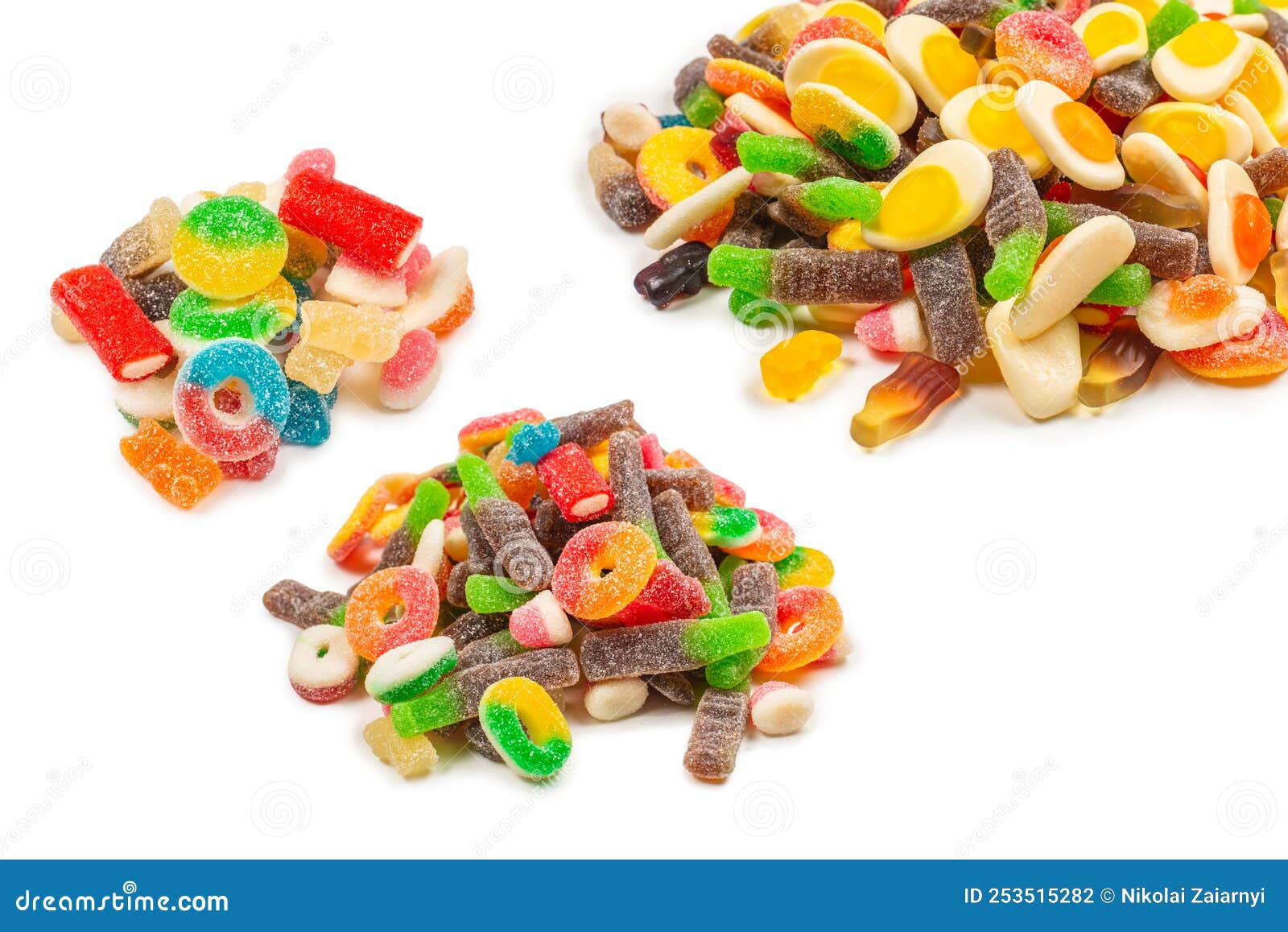 Assorted Gummy Candies. Top View. Jelly Sweets Stock Photo - Image of ...