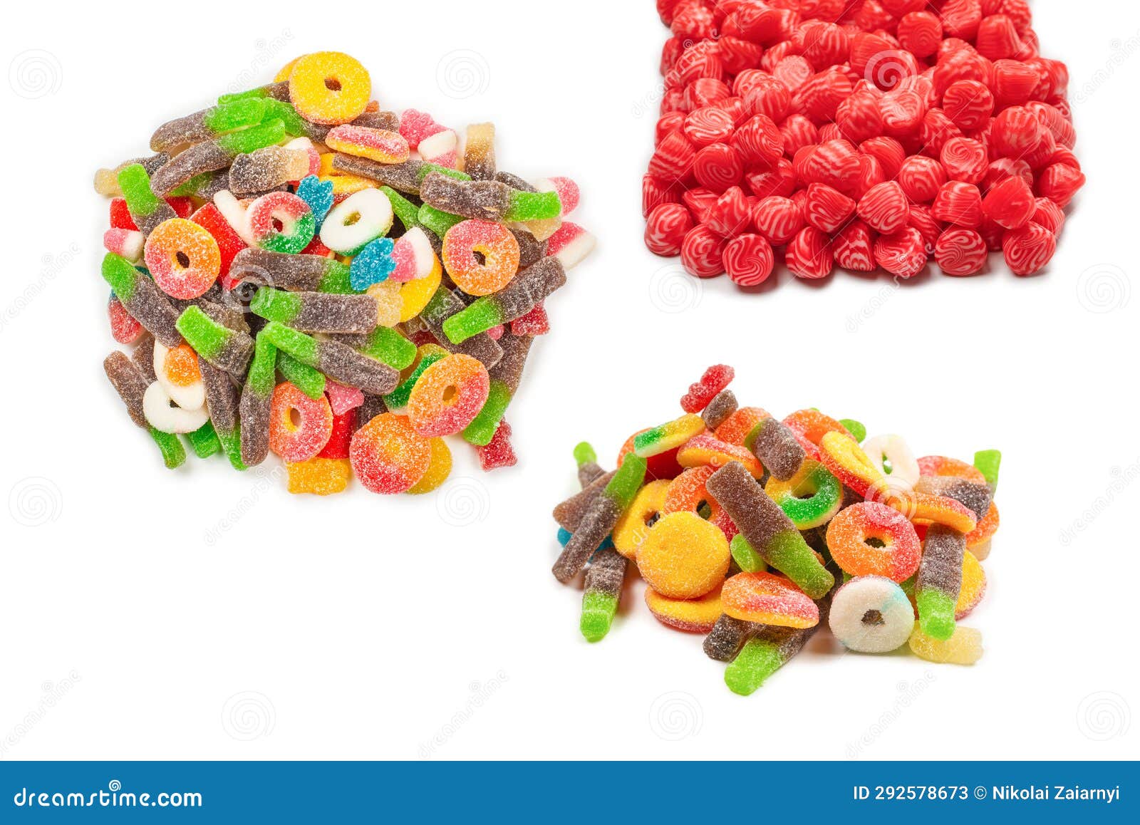 Assorted Gummy Candies. Top View Stock Image - Image of candy, lolly ...