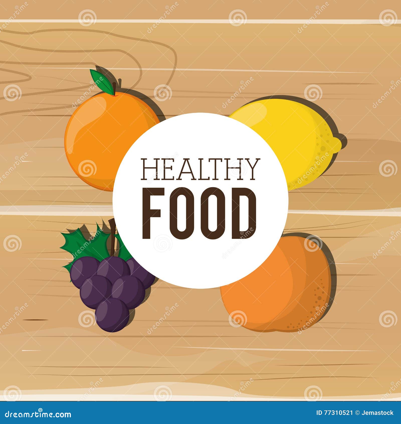 Assorted Healthy Food Icons Emblem Stock Vector - Illustration of food ...