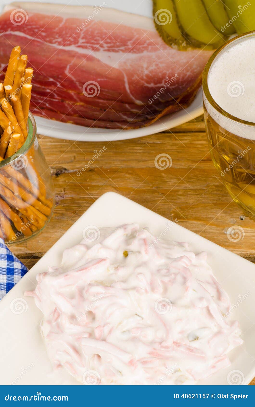 Assorted Hearty Snacks, German Cuisine Stock Image - Image of portion ...