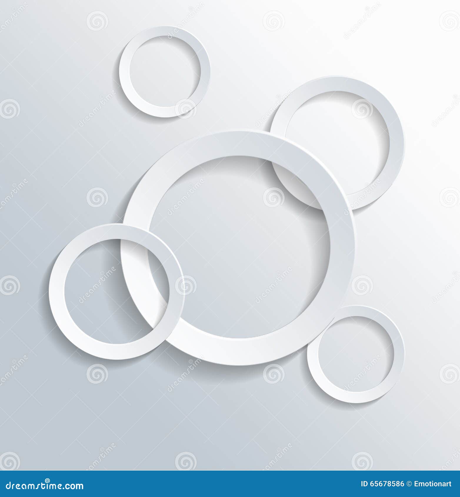 Assorted Hollow Circles on White Background Stock Illustration ...
