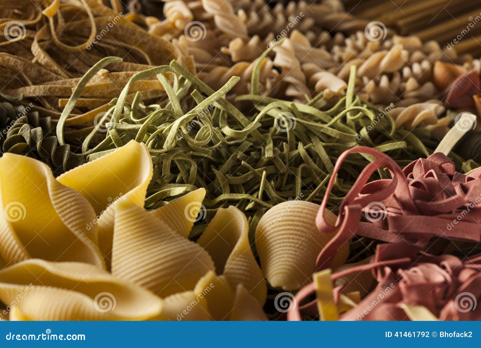 Assorted Homemade Dry Italian Pasta Stock Photo - Image of pasta ...