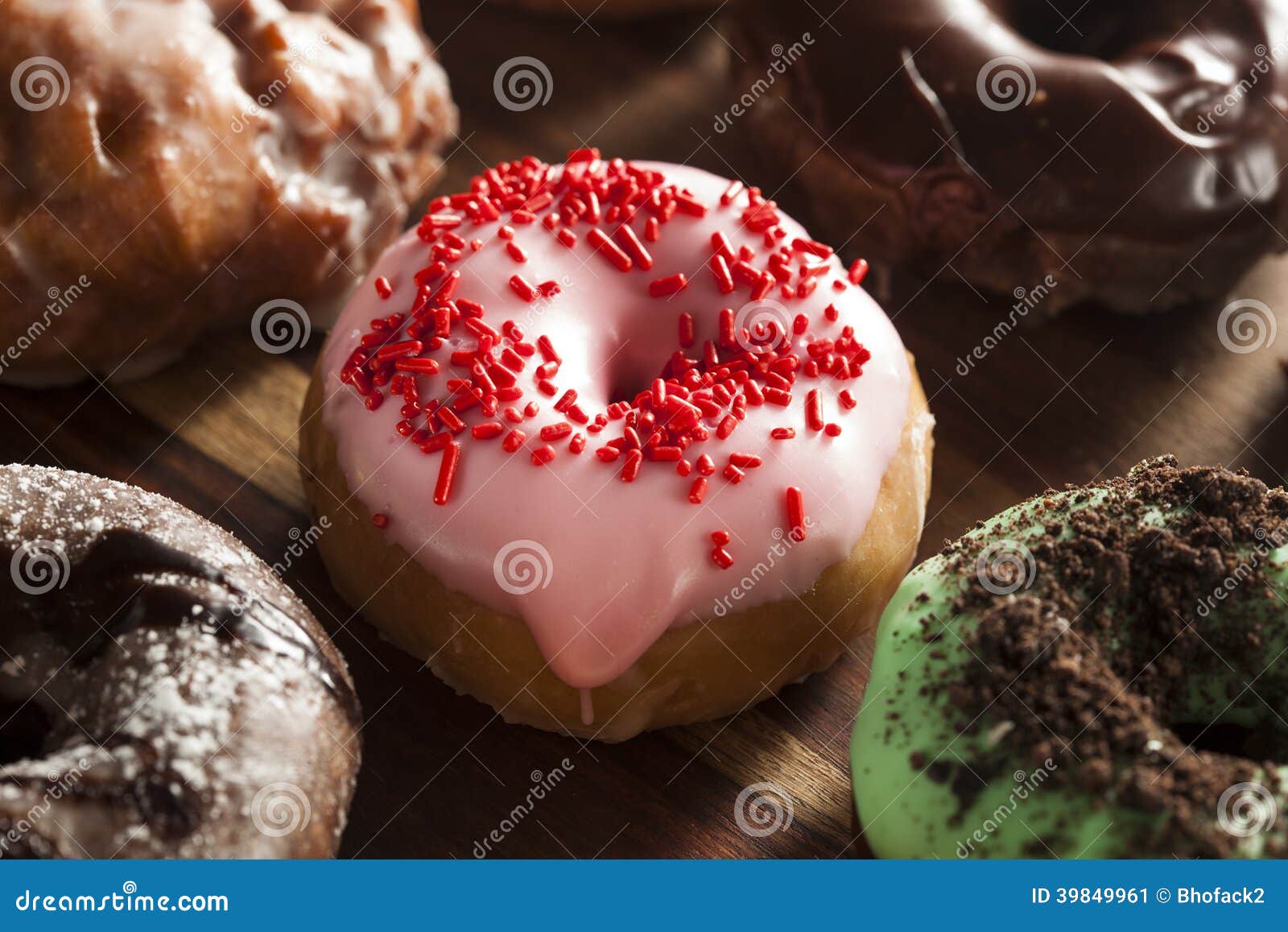 Assorted Homemade Gourmet Donuts Stock Image - Image of pastry, fast ...