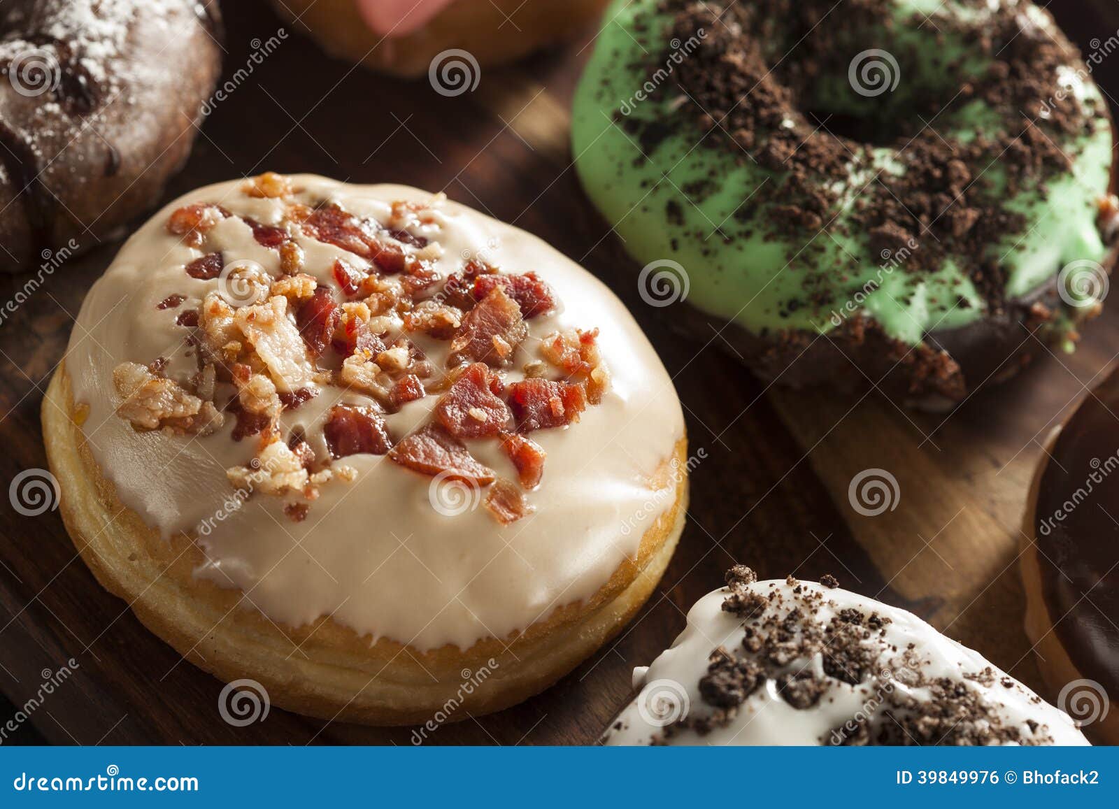Assorted Homemade Gourmet Donuts Stock Photo - Image of doughnuts ...