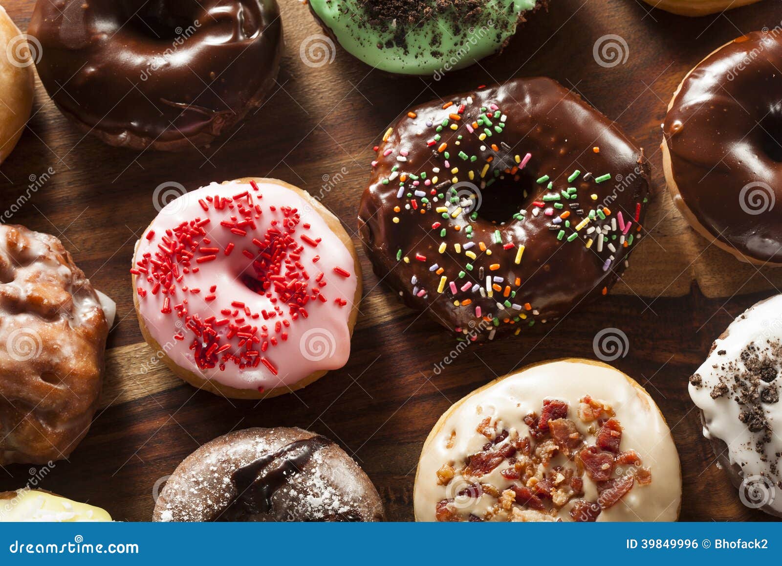 Assorted Homemade Gourmet Donuts Stock Photo - Image of food, icing ...