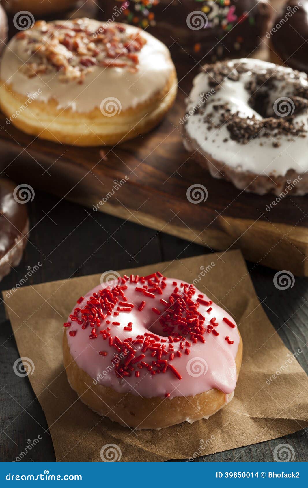 Assorted Homemade Gourmet Donuts Stock Photo - Image of donut, glazed ...