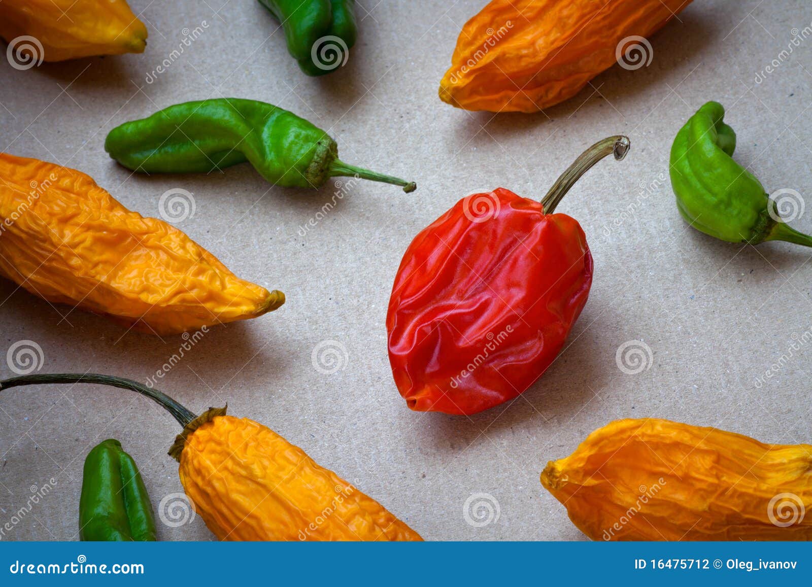 Assorted Hot Peppers stock photo. Image of color, cayenne - 16475712