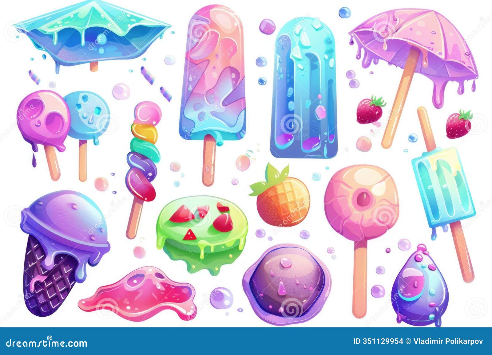 Assorted Ice Cream and Candy Items on Display Stock Photo - Image of ...