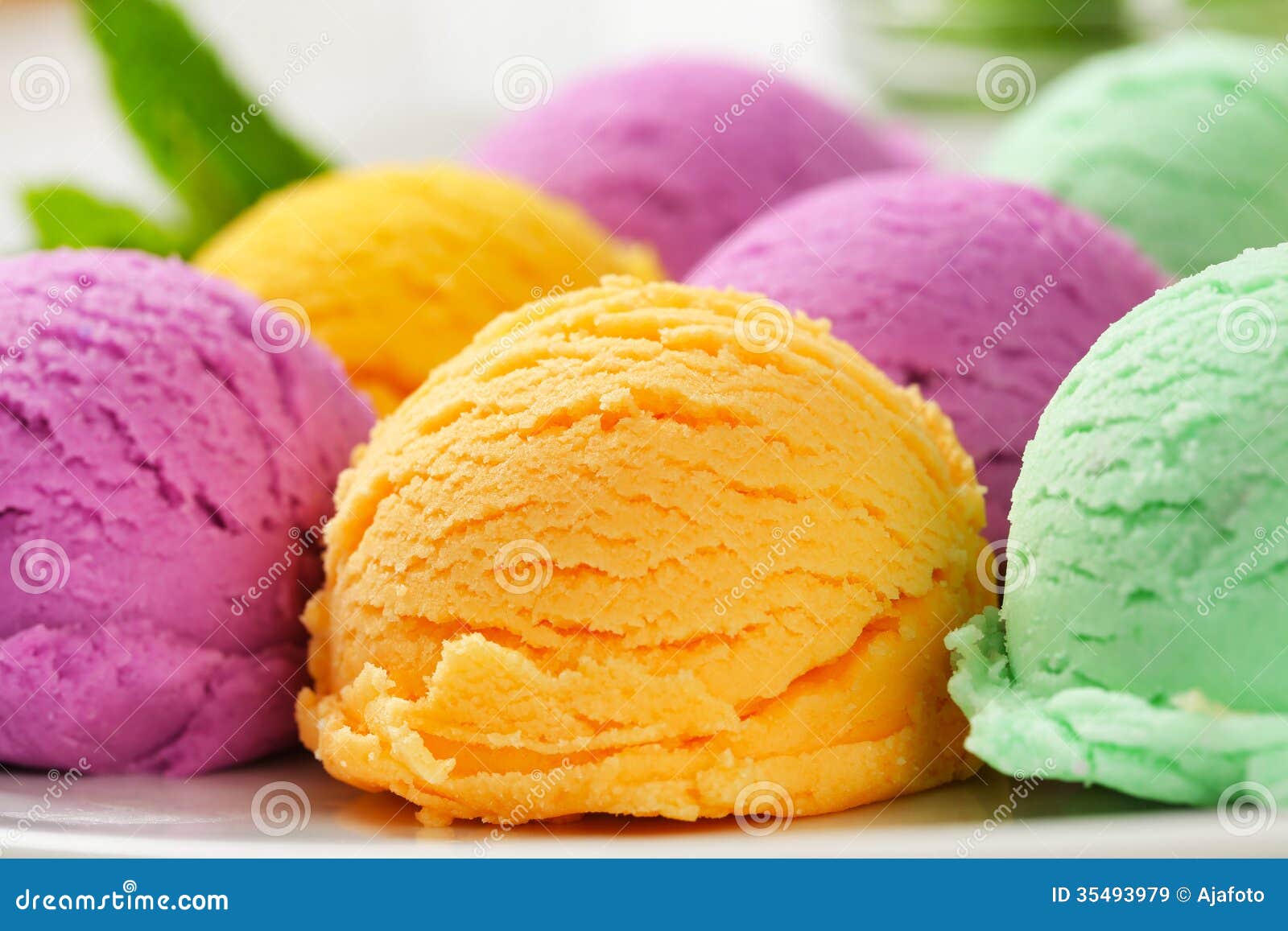 Assorted ice cream stock image. Image of flavored, apricot - 35493979