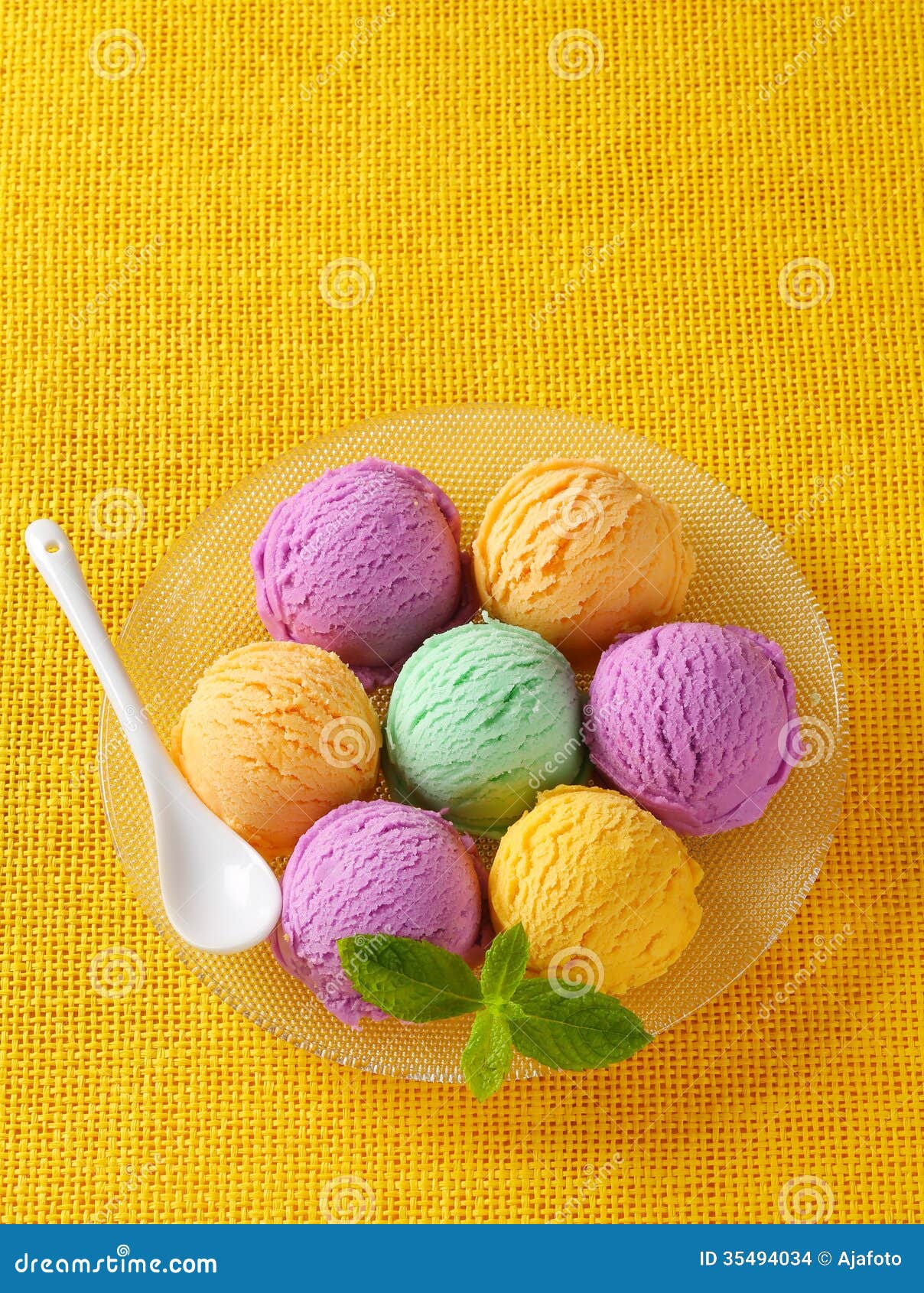 Assorted ice cream stock photo. Image of cloth, green - 35494034