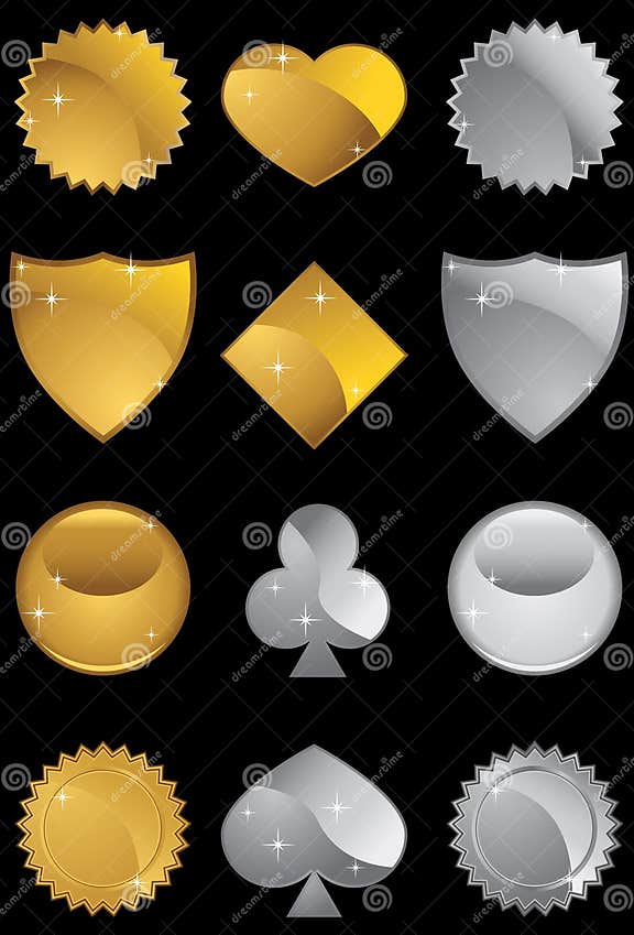 Assorted Icon Shapes stock vector. Illustration of card - 9401525