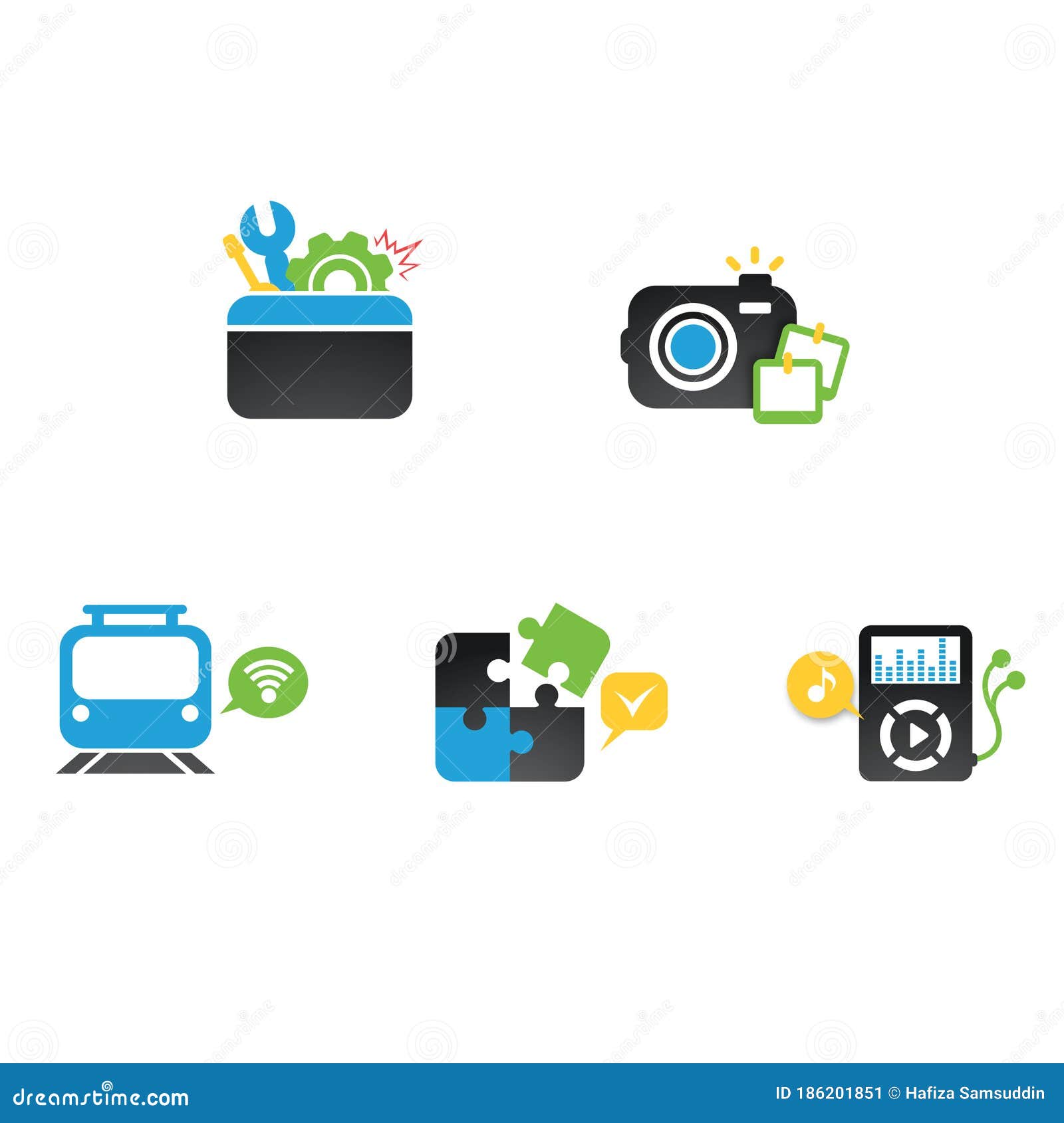 Assorted Icons. Vector Illustration Decorative Design Stock Vector ...