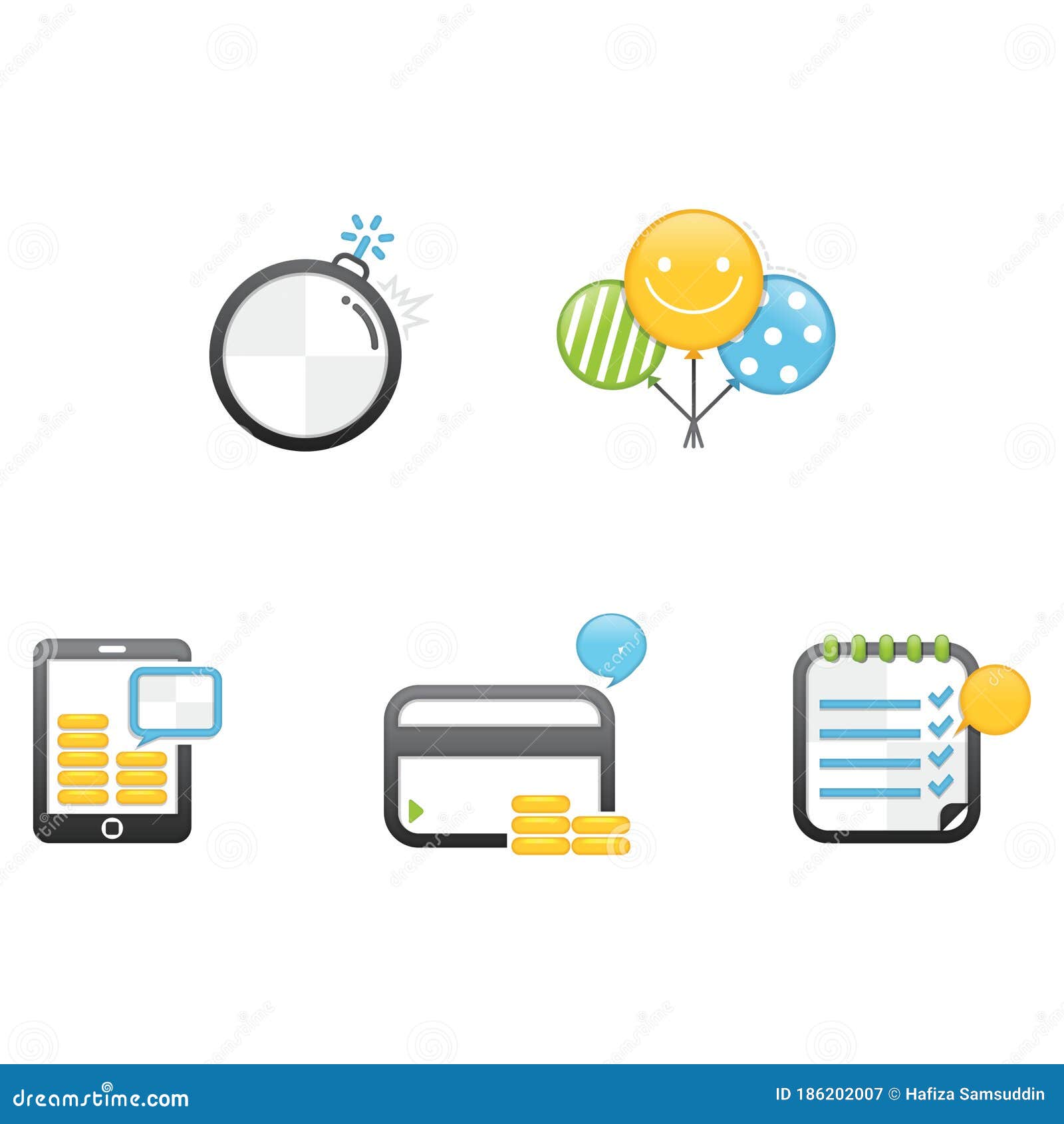 Assorted Icons. Vector Illustration Decorative Design Stock Vector ...