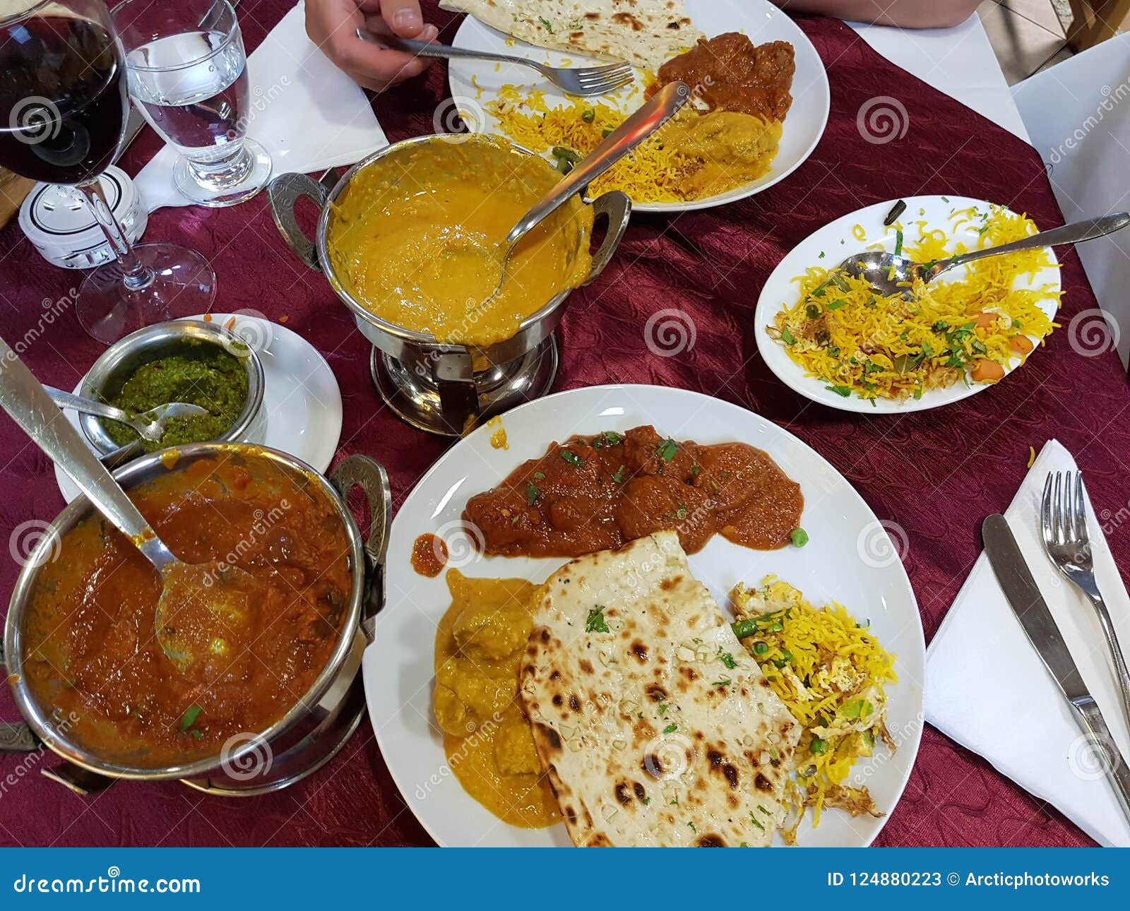 Assorted indian food stock image. Image of food, spice - 124880223