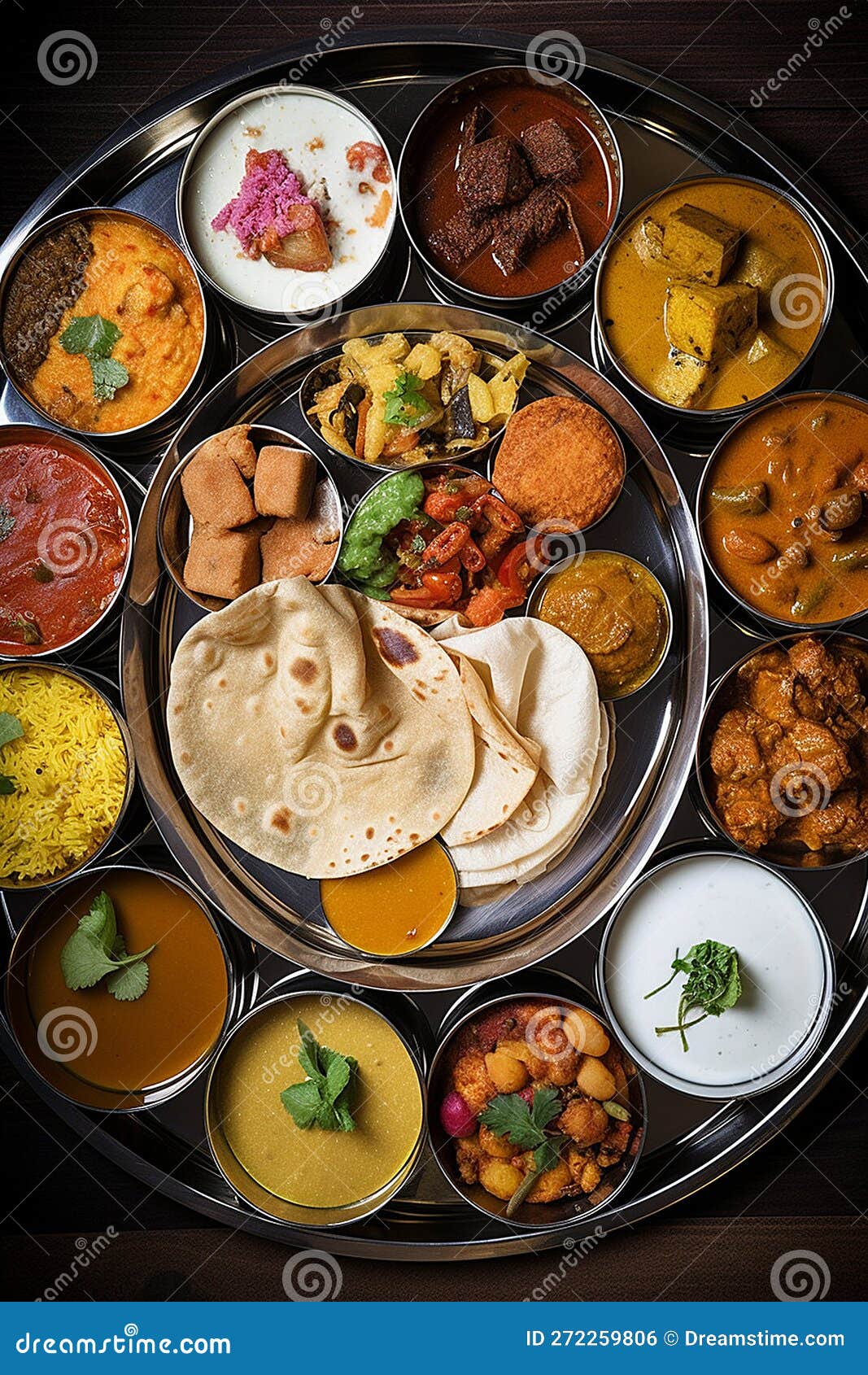 Assorted Indian Food on the Table Stock Photo - Image of restaurant ...