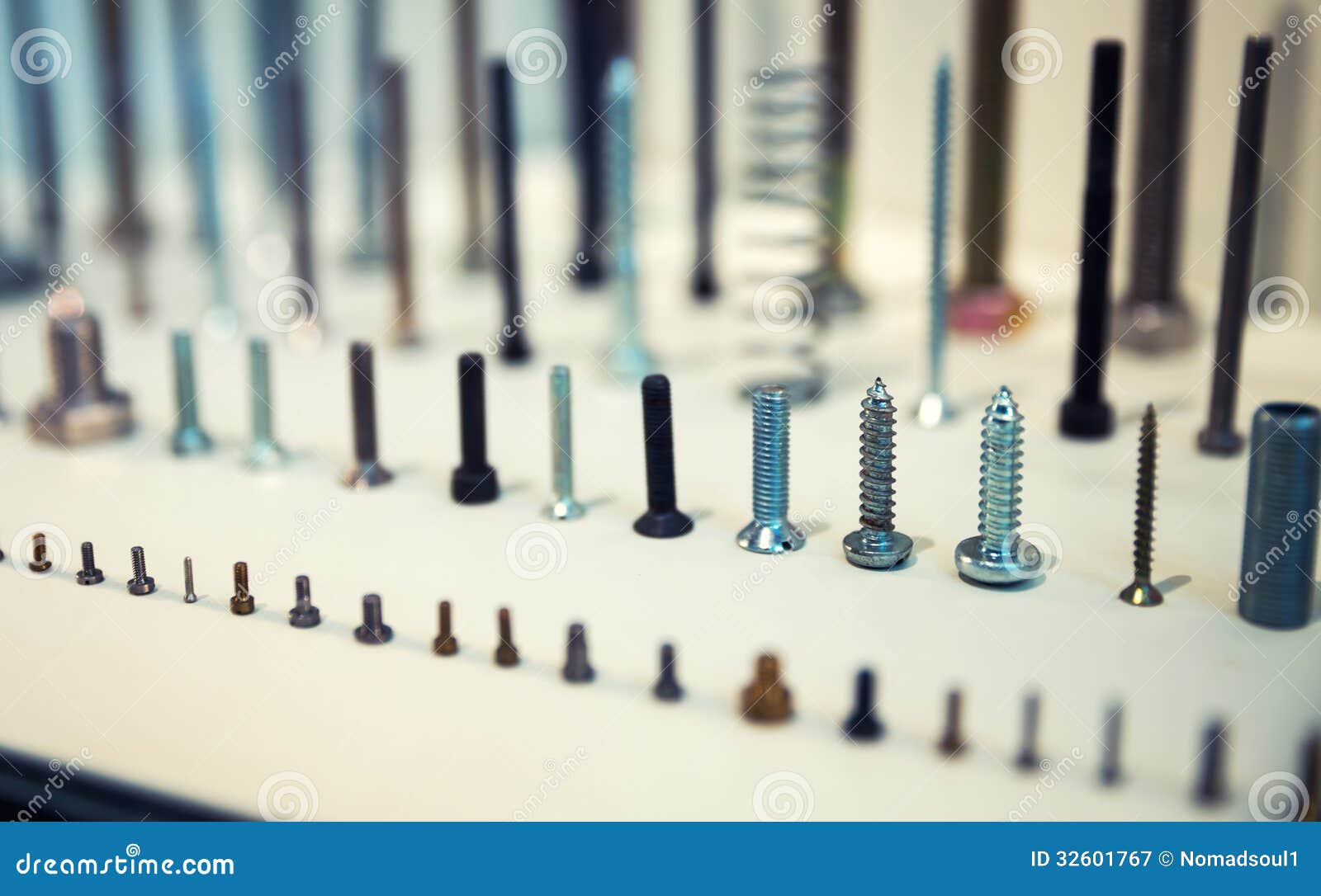 Assorted industrial screws stock image. Image of industrial - 32601767