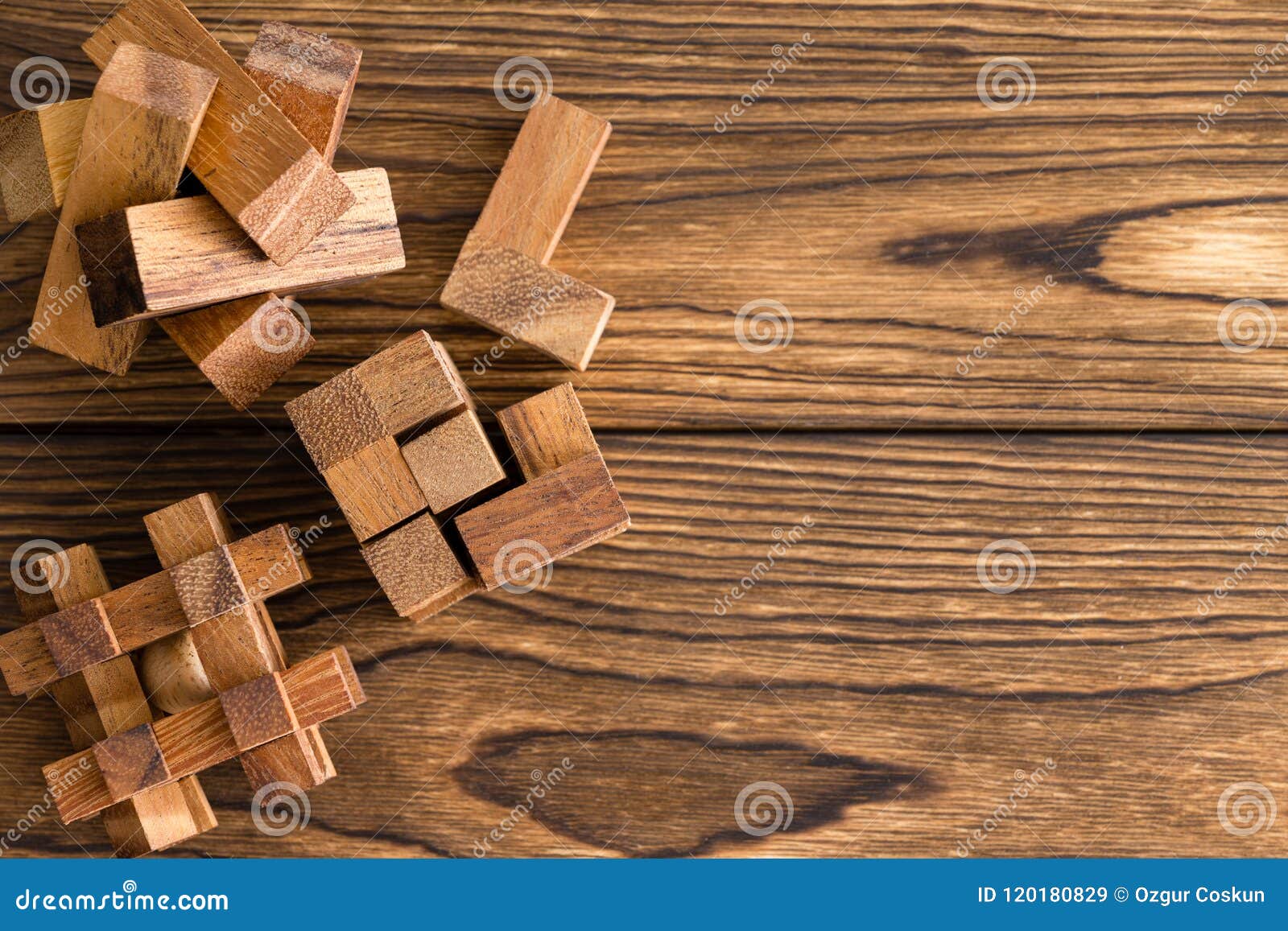 Assorted Interlocked Wooden Puzzles Stock Image - Image of geometric ...