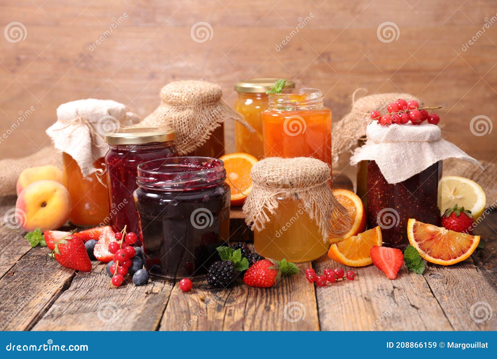 Assorted of jam stock image. Image of health, assortment - 208866159