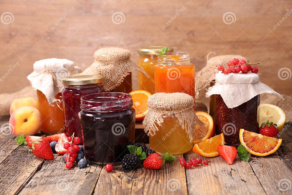 Assorted of jam stock image. Image of health, assortment - 208866159