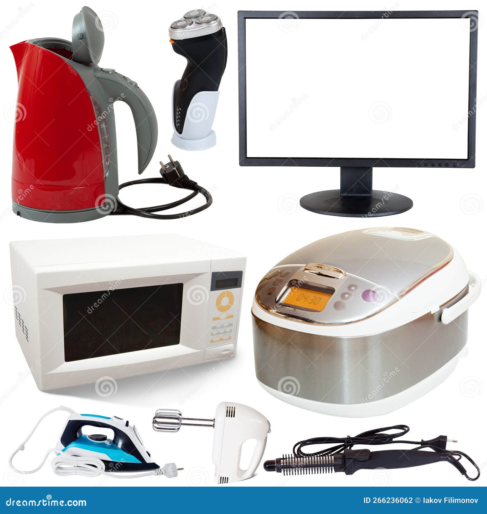 Collage of Different Home Appliances Stock Photo - Image of product ...