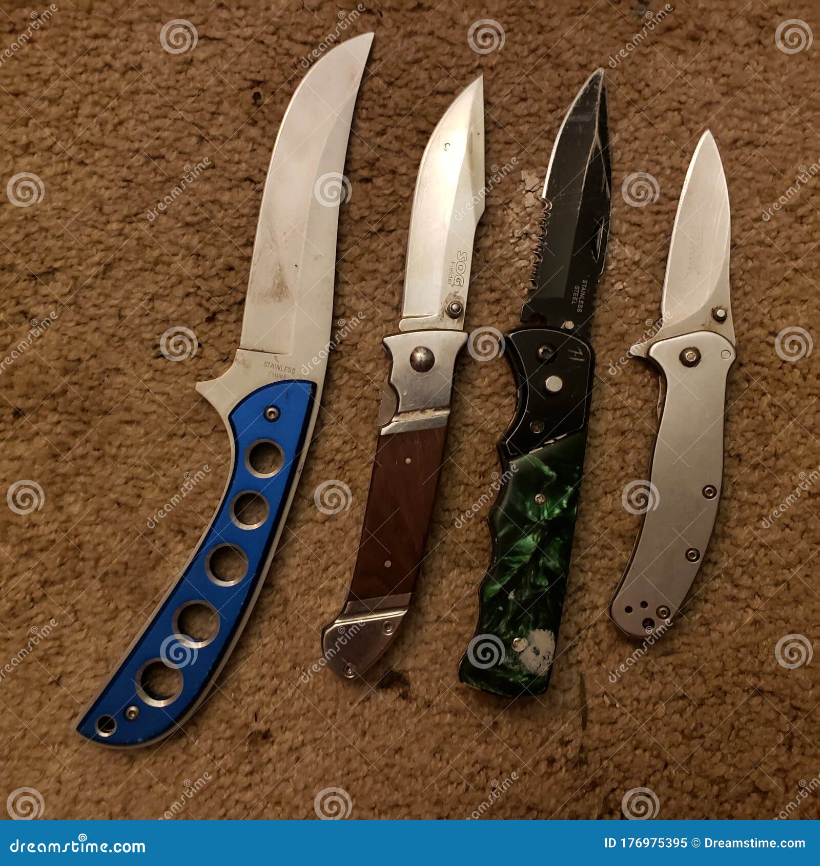 Assorted Knives. Sharp, Cut, Ouch Editorial Image - Image of sharp ...
