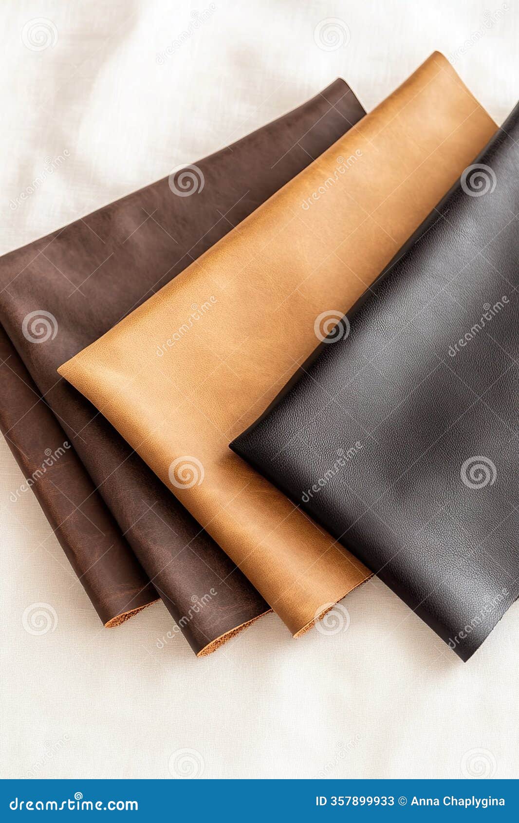 Assorted Leather Fabric Swatches Displaying Different Colors and ...
