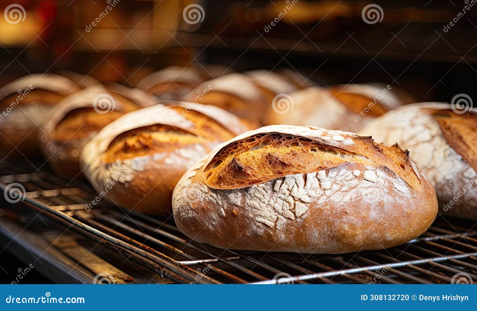 Assorted Loaves of Bread on a Rack Stock Illustration - Illustration of ...