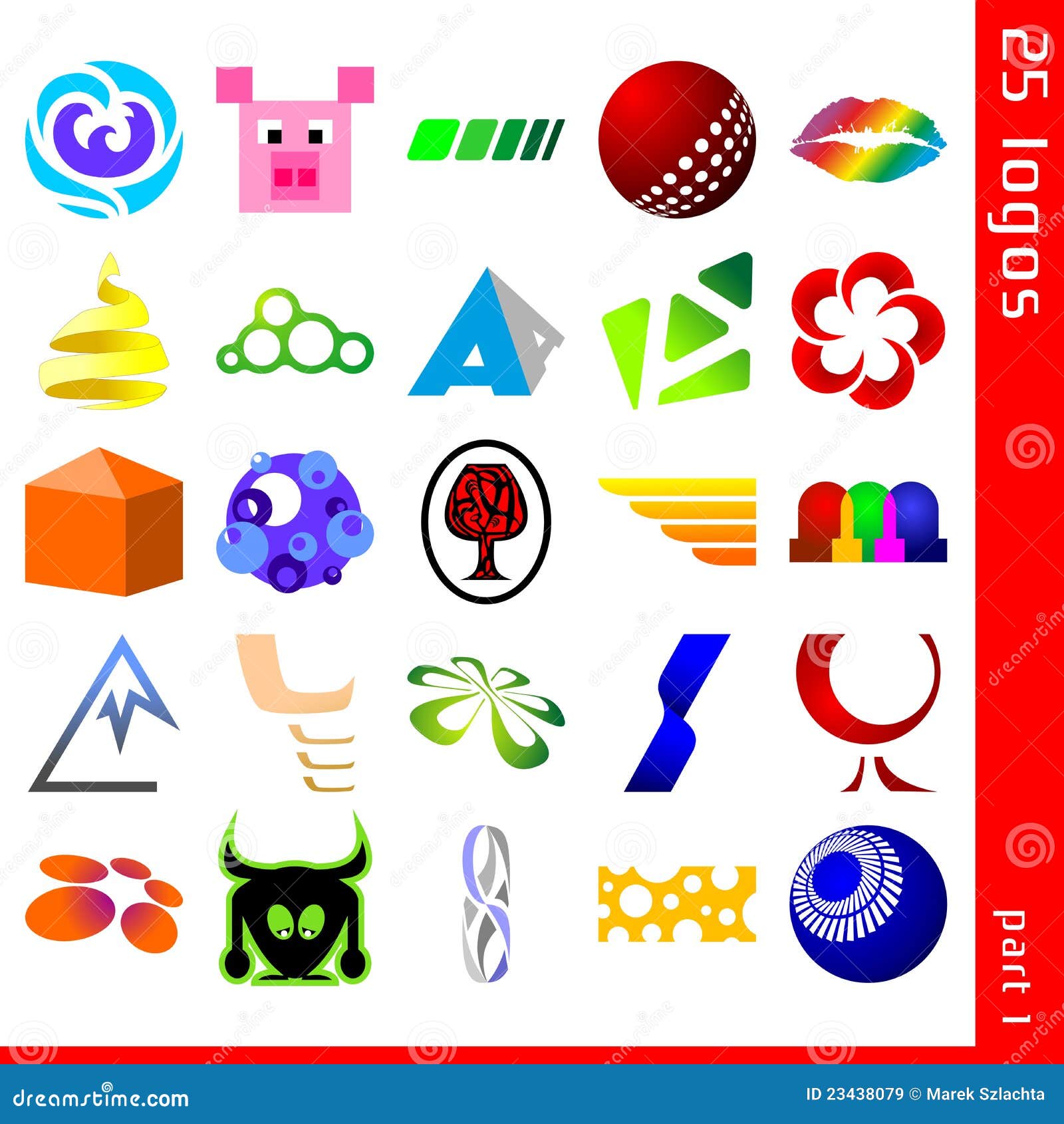 Assorted logos 1 stock vector. Illustration of circle - 23438079