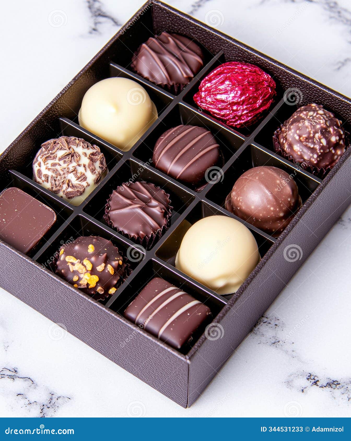 Assorted Luxury Chocolates in Gift Box Stock Illustration ...
