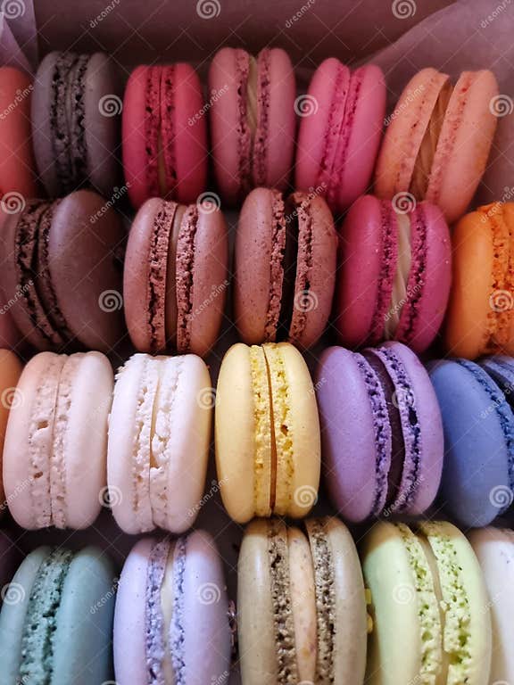 Assorted Macarons, Set of Macarons, Different Colors and Flavors of ...