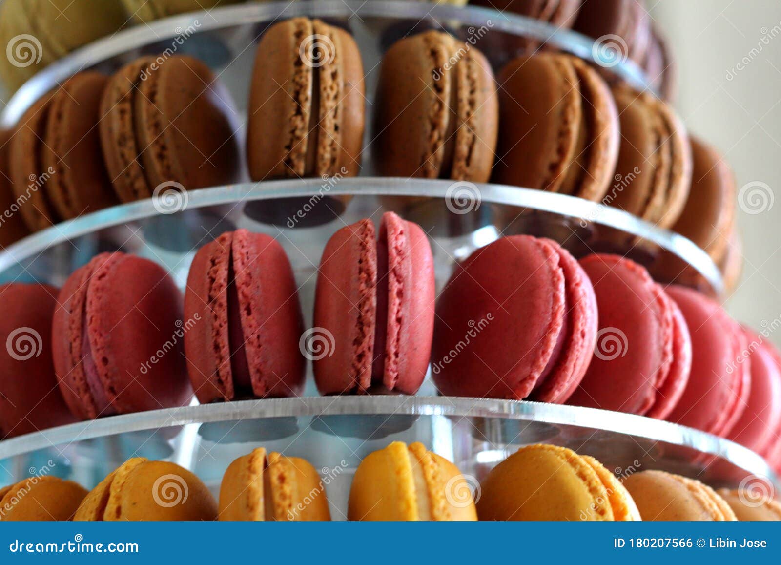 Assorted Macaroon Tower, French Delicacy. Stock Photo - Image of cake ...