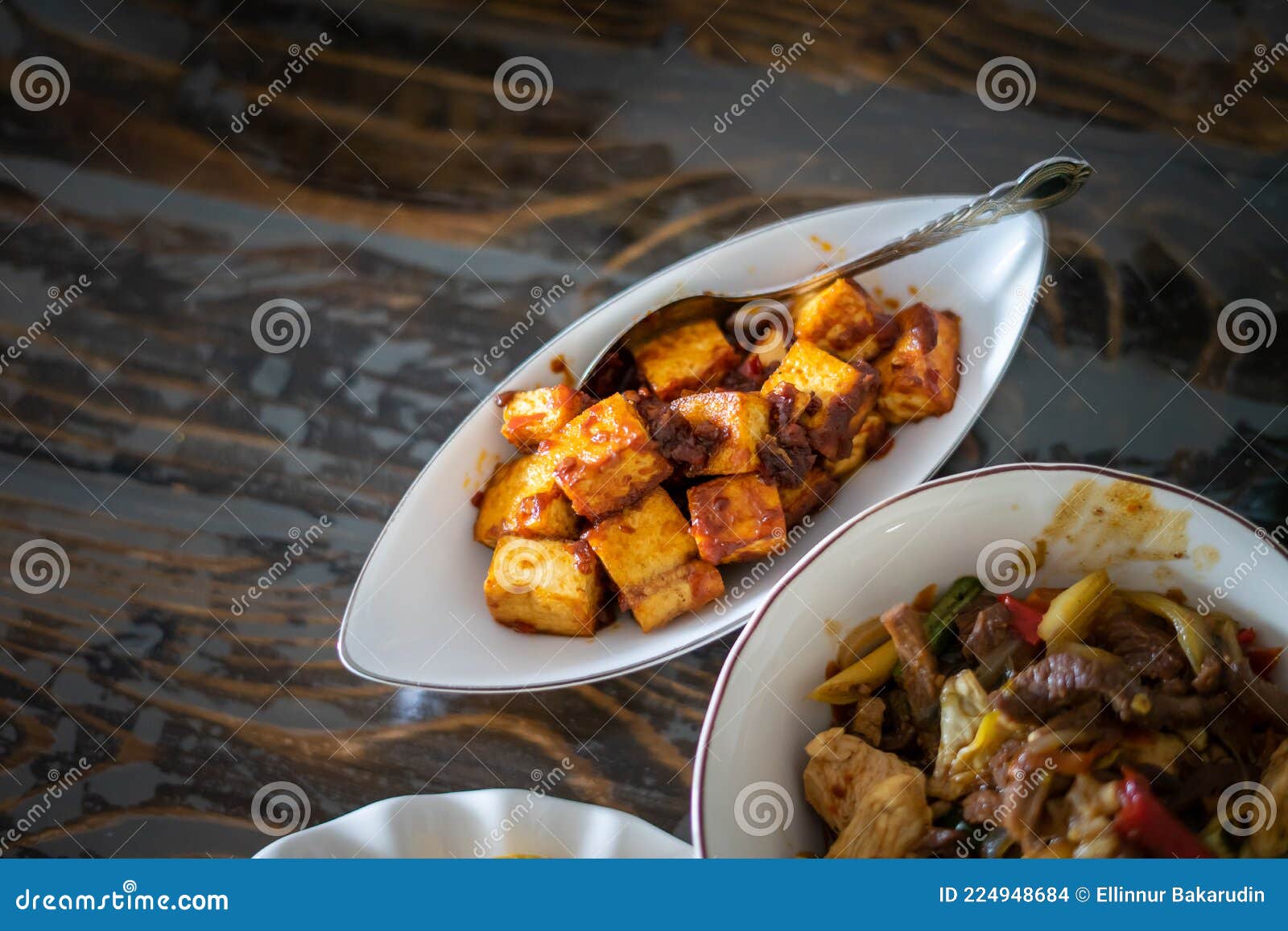 Assorted Malay Dishes Served on the Table. Staple Menu for Lunch and ...