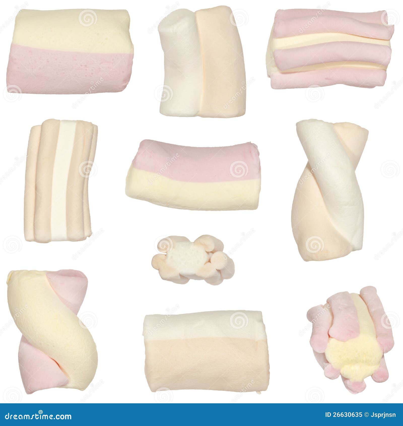 Assorted marshmallows stock illustration. Illustration of cutouts ...